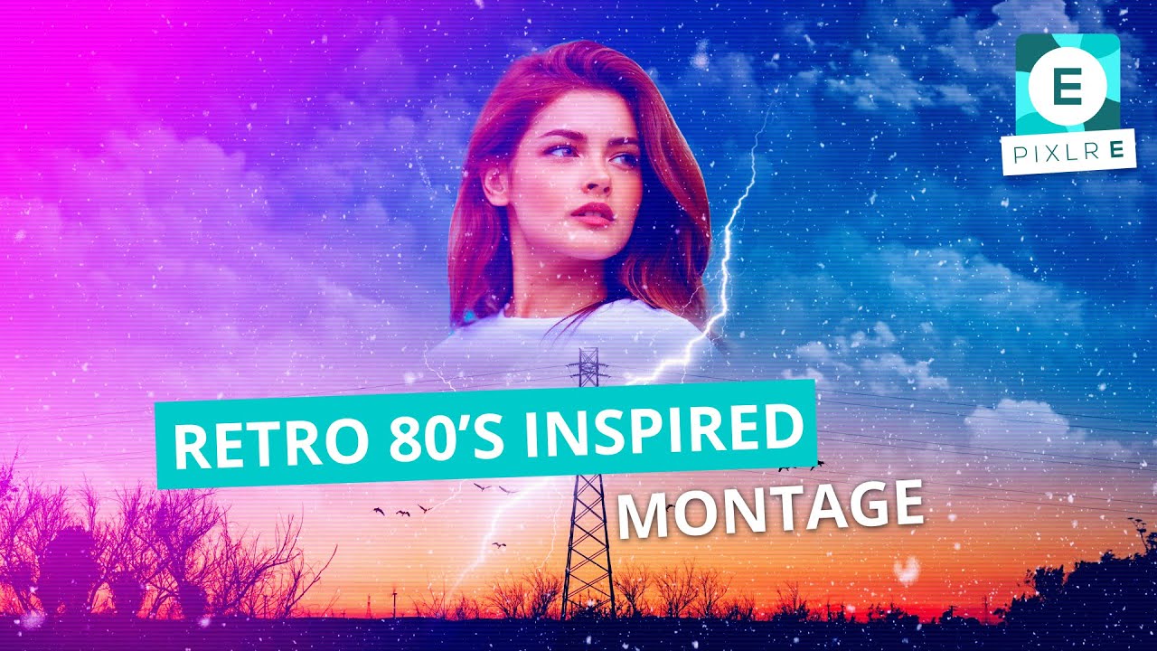 Create A Retro 80's Montage in Pixlr E - YouTube
