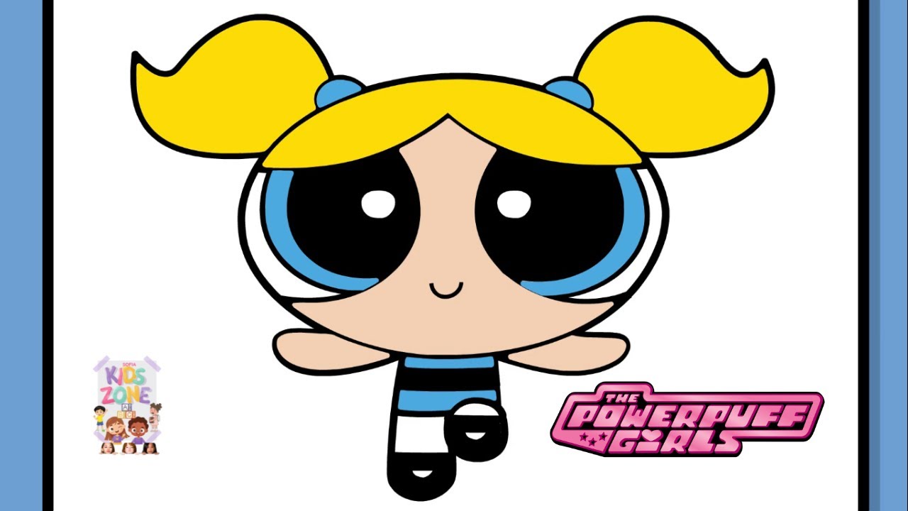 The Powerpuff Girls Bubbles Drawing and Coloring Video for Kids ...