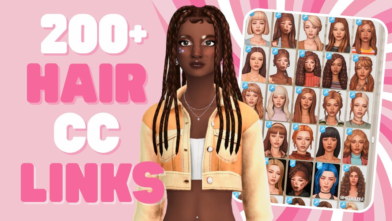 200+ Maxis Match Custom Content Hairs | The Sims 4 - YouTube