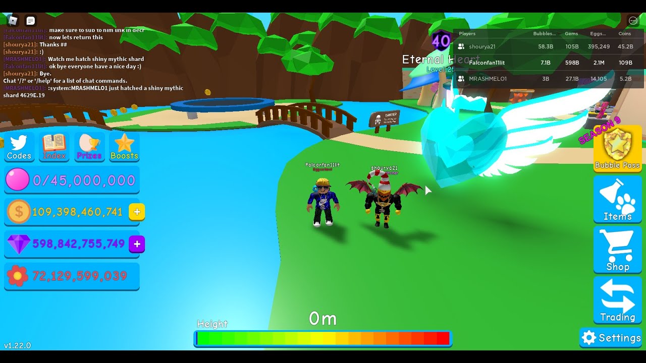Bubble Gum Simulator | SHOWCASING ETERNAL HEART FROM ONE OF MY BEST ...