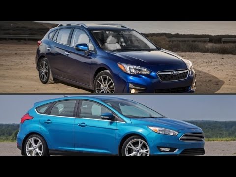 2017 Subaru Impreza hatchback vs. Ford Focus Titanium hatchback - YouTube