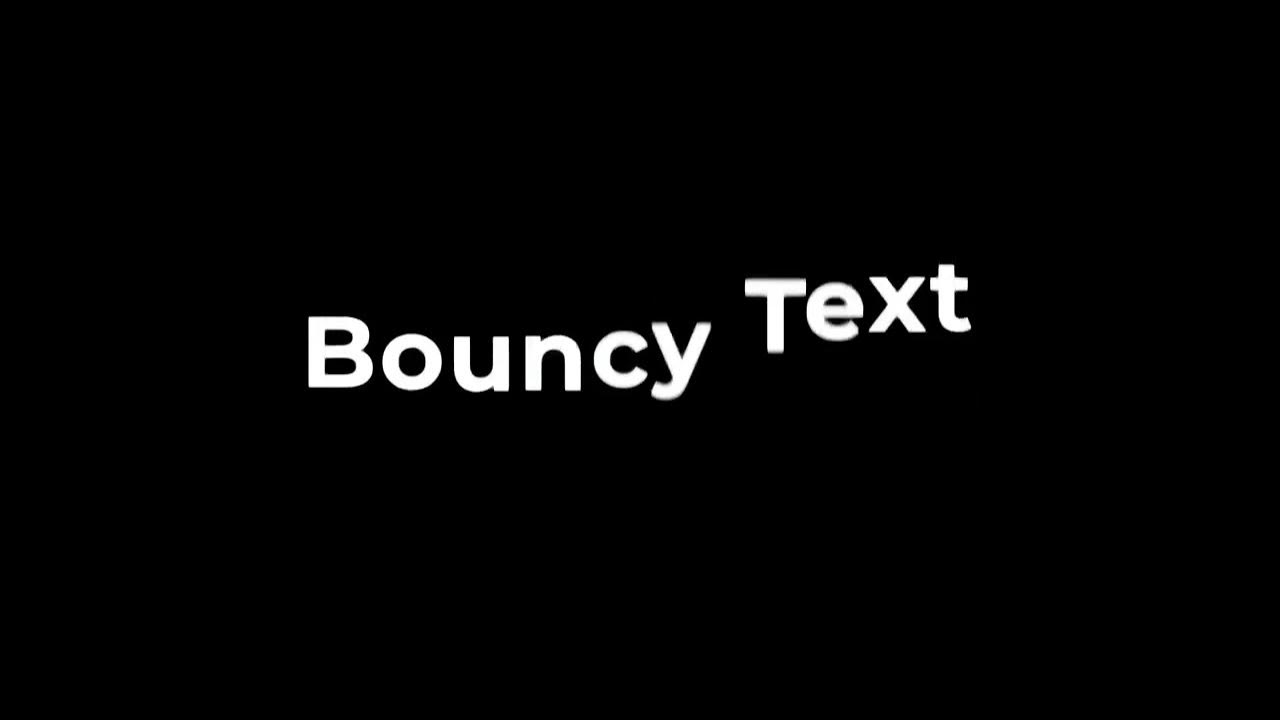 Text Bounce Animation Tutorial in After Effects | No Plugins - YouTube