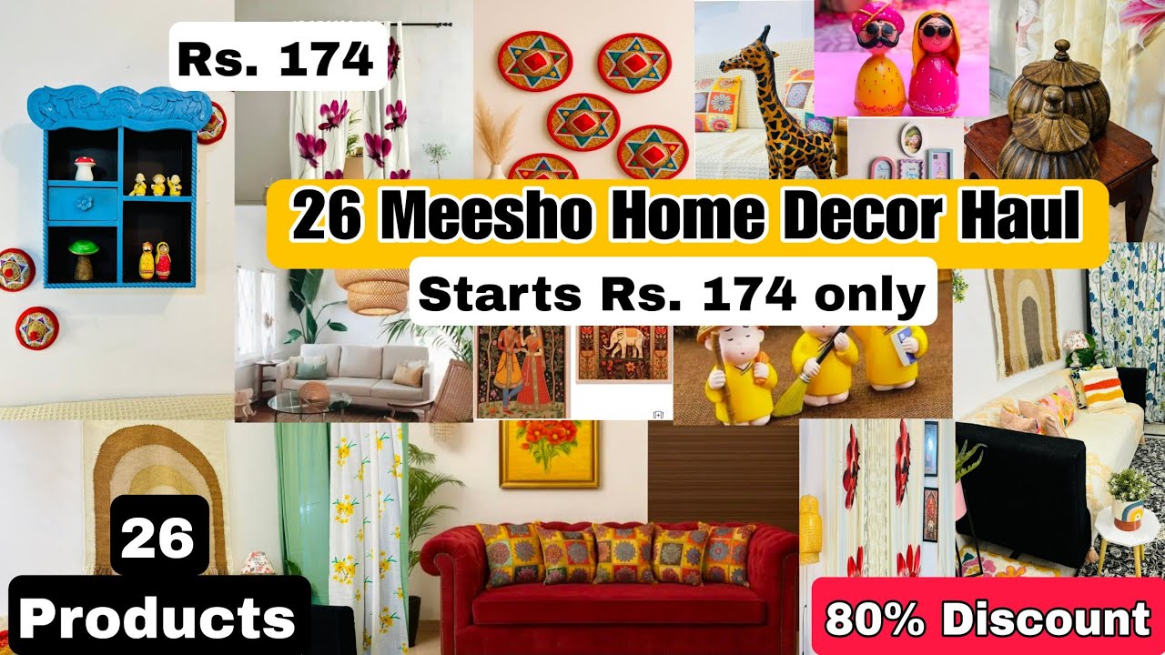 Huge 26+ Meesho Home Decor Haul🔥 You Can’t Miss!” starts Rs 174 only 🔥# ...