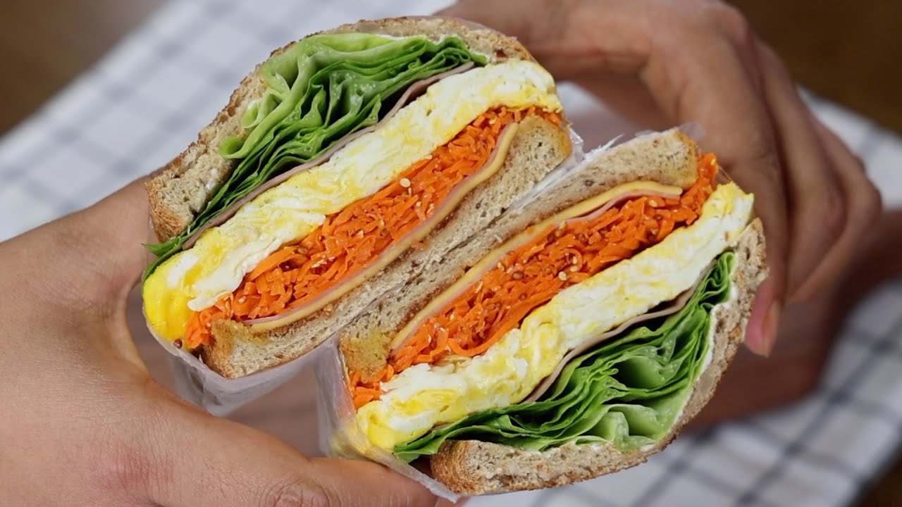 집에 당근이 있다면 무조건 이렇게 드세요! 당근이 싫어도 무조건 먹게되는 당근라페샌드위치 황금레시피::CARROT RAPPE ...