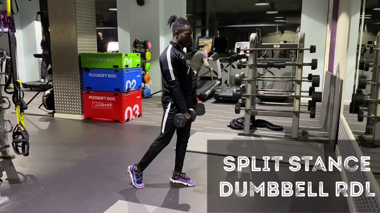 Split Stance Dumbbell RDL - YouTube