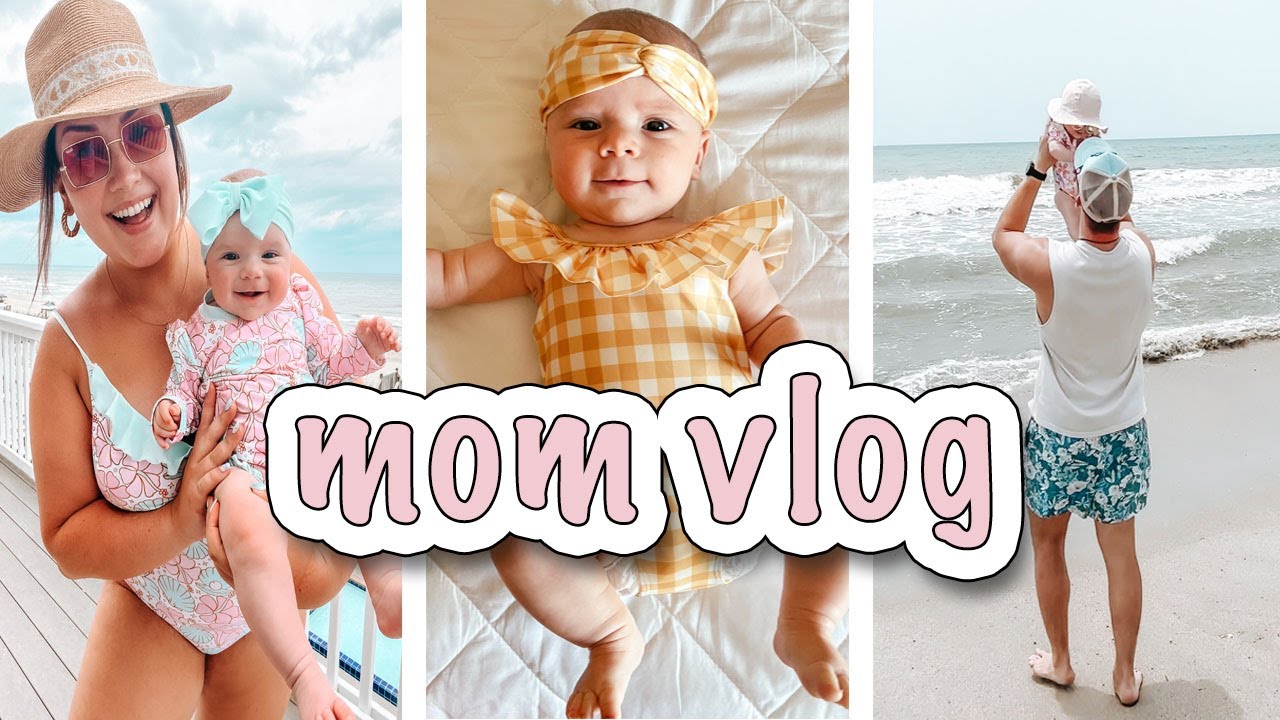 MOM VLOG | Baby's First Beach Trip, PR Unboxing, Girls Day Out & MORE! - YouTube