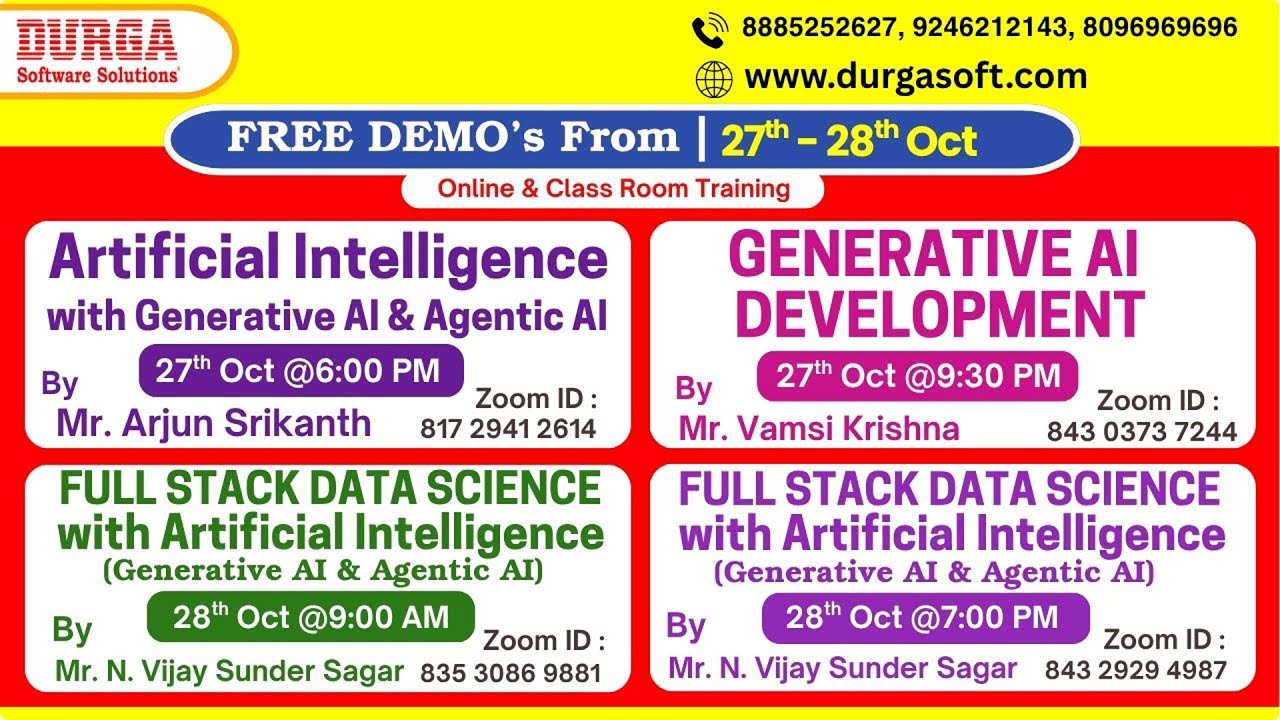 New Batches in Online & Class Room Training @ DURGASOFT - YouTube
