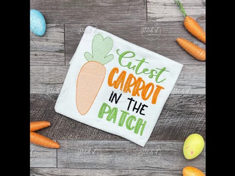 Cutest Carrot in the Patch Easter Embroidery Design by Curtsy ...