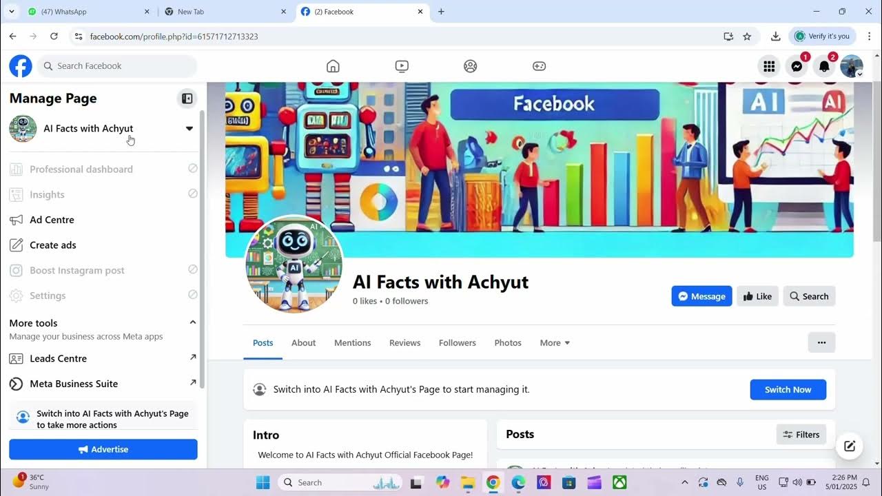 How To Create A Facebook Page Custom URL - Achyut Gauli - YouTube