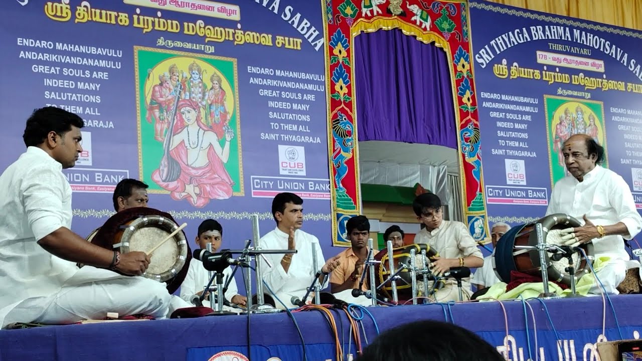 Thavil Guru 🙏🏻T.R.G sir special kacheri in Sree Thyagarajar Aaraathanai ...