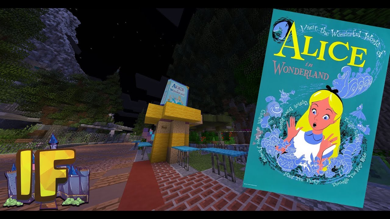 ImagineFun Disneyland in Minecraft - Alice in Wonderland Ride Through ...