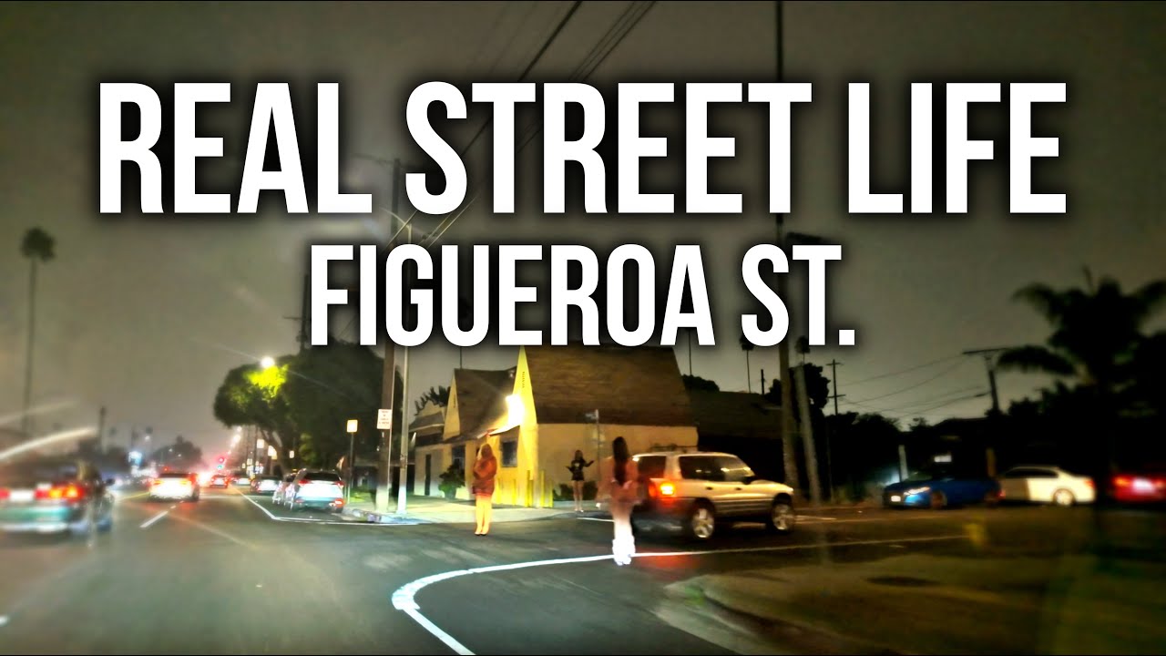 Real Street Life at Night Time | 4K HDR Roadtrip Video 🎥 | South L.A ‼️ ...