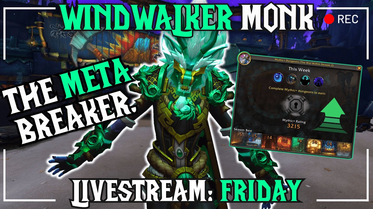 The Great 3.3k PUSH | Mythic Plus | Windwalker Monk - YouTube