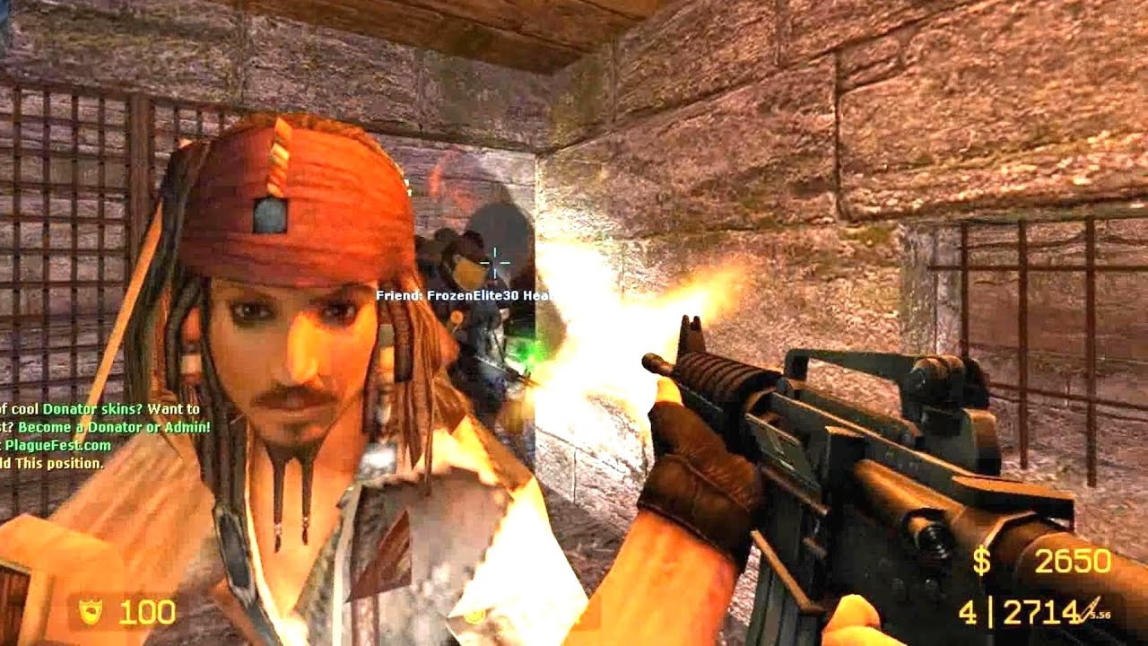 Counter Strike Source Zombie Escape mod online gameplay on Pirates Port ...