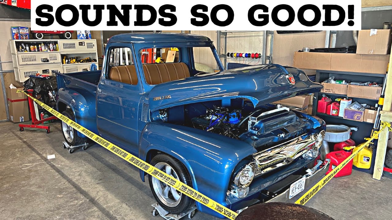 1953 FORD F100 351W FIRST START! FiTech EFI Programming and Auto Tune ...