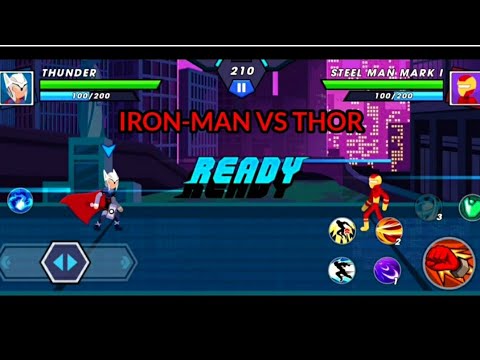 IRON-MAN VS THOR IN STICK-MAN HERO FIGHT - YouTube