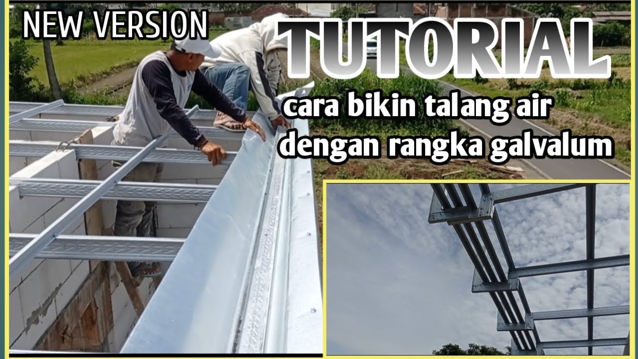 TUTORIAL cara bikin talang pada atap spandek - YouTube
