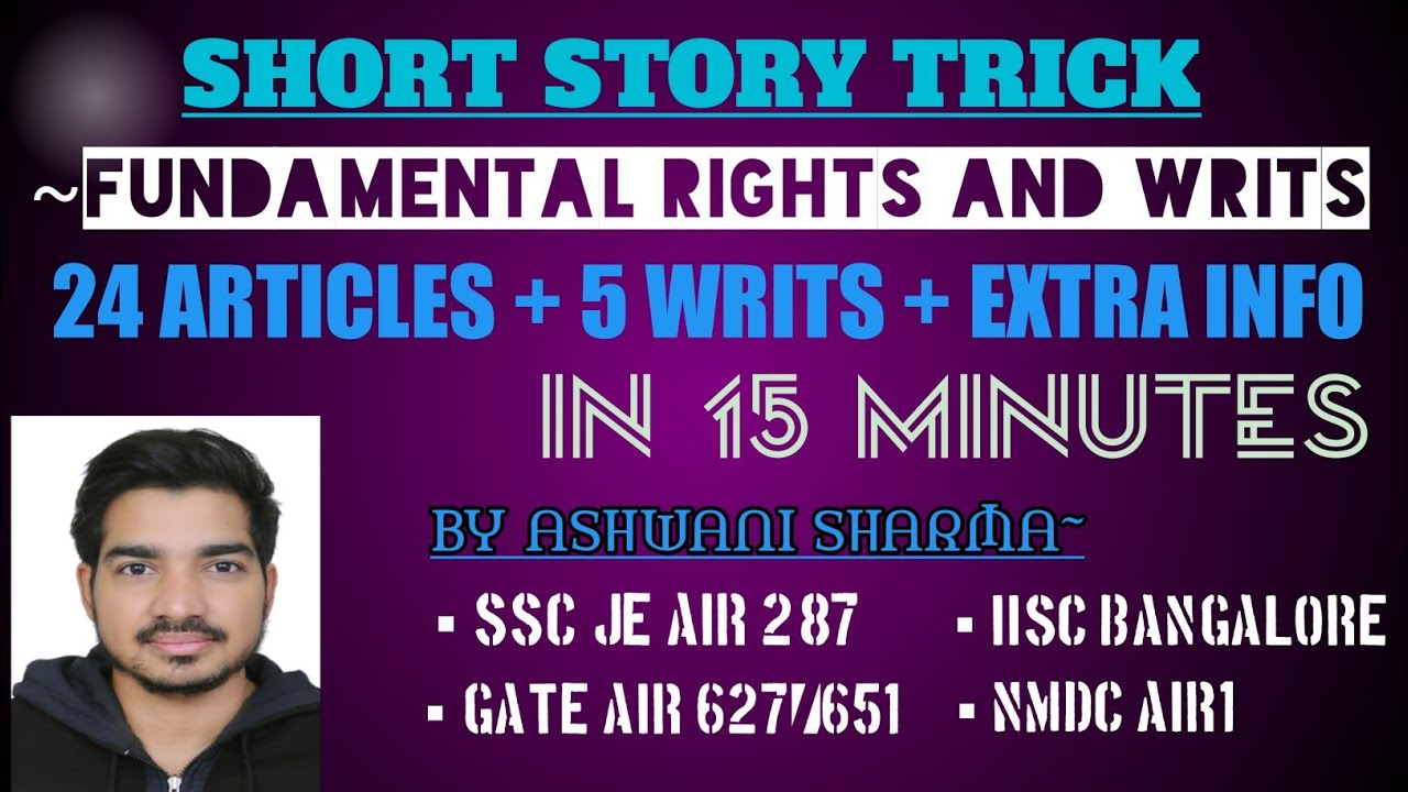 LEARN ALL FUNDAMENTAL RIGHTS AND WRITS IN 15 MINUTES|| GK TRICKS|| DAY ...