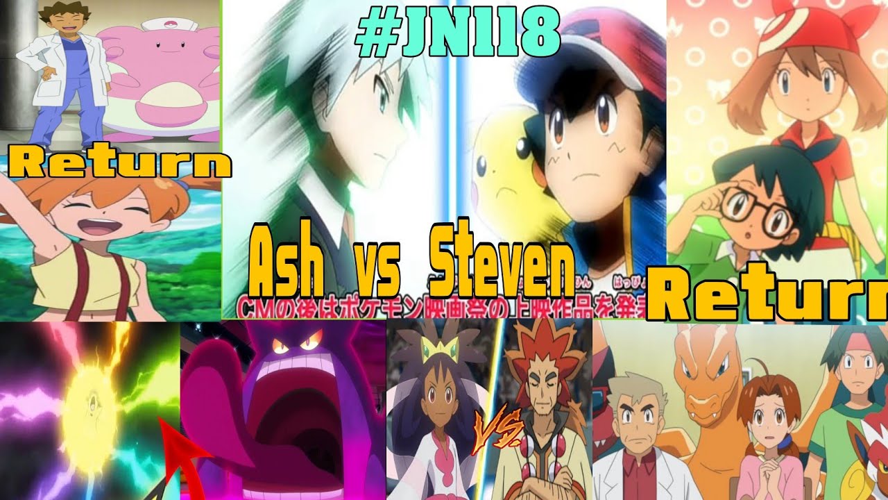 Pokemon Journeys Episode 118 | Ash vs Steven full Battle explained ...
