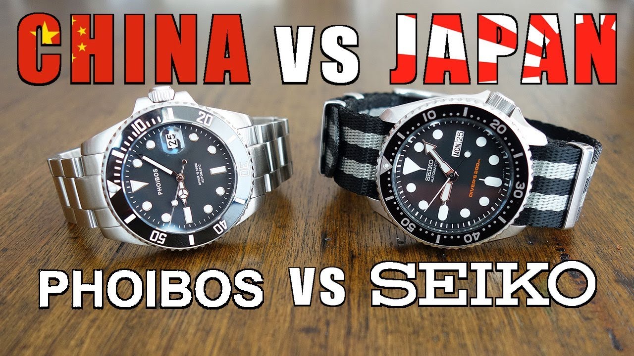 Automatic Dive Watch Duel: Phoibos "Great White" PY007C vs. Seiko ...