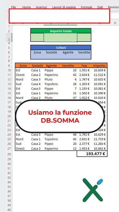 EXCEL TRUCCHI: 🗃 La funzione DB.SOMMA #shorts - YouTube