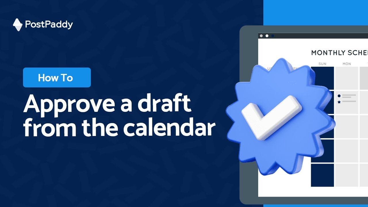 How to Approve a Draft from the Calendar - YouTube