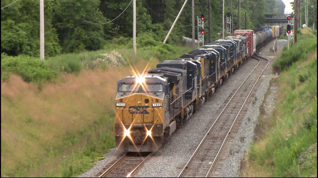 July 6 2017 CSX Q388 CW40-8 AC44CW SD40-3 B20-8 B40-8 and Q300 ET44AC-H ES44AC CP Berry Trenton ...