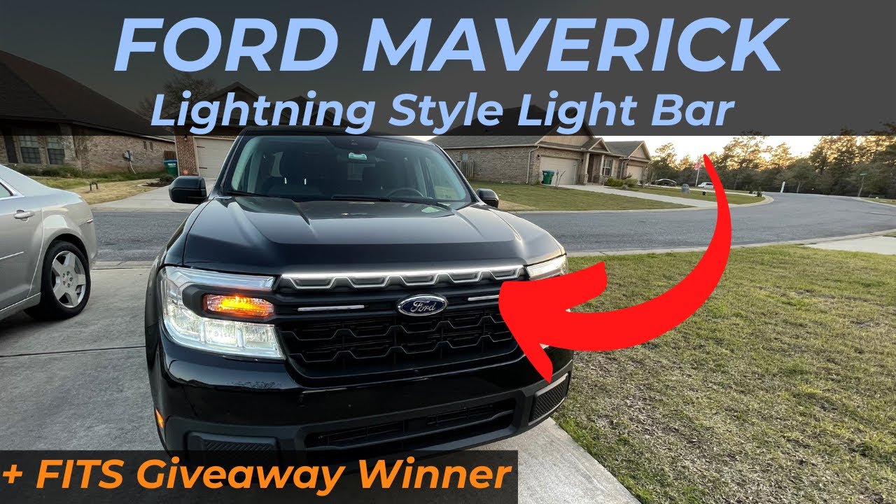 Ford Maverick Lightning Style Light Bar - YouTube