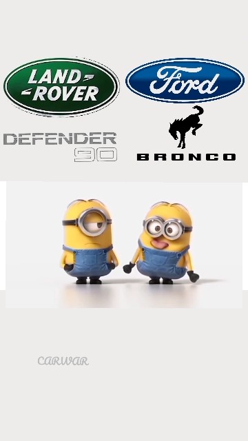 land rover defender vs ford bronco minions style #funny#foryou # ...