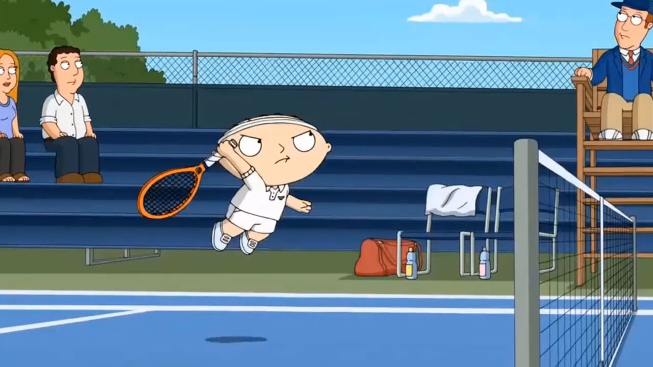 Family Guy !! Stewie plays tennis in a funny way - YouTube