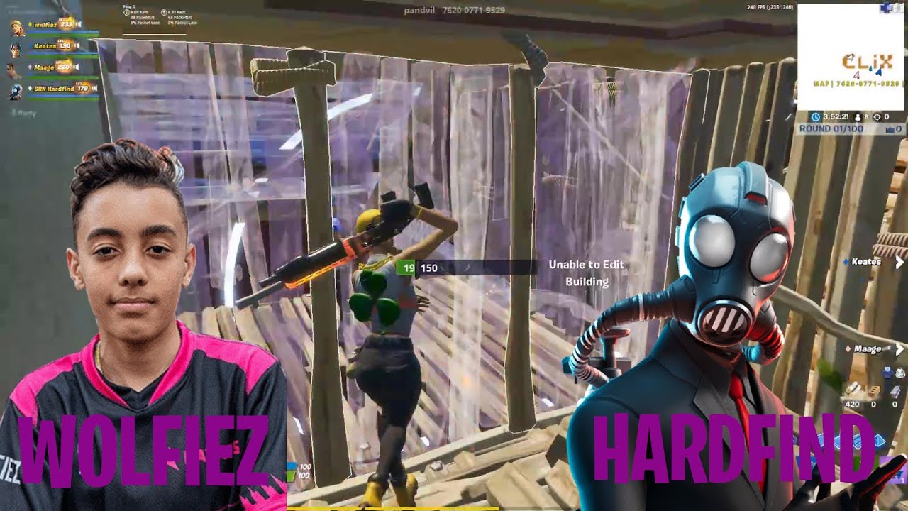 Wolfiez and srn Hardfind 4v4 box fight W Maage, keates, vibez rae, Fa ...