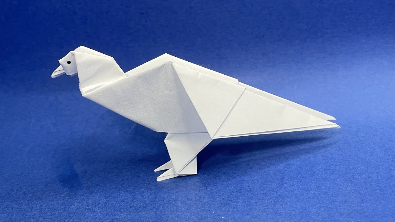 Vogel Taube basteln mit Kindern | Tiere falten mit Origami Papier ...