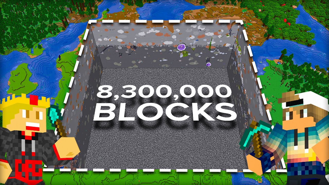 We Spent 47 Hours Digging A Perimeter In Minecraft Survival - YouTube