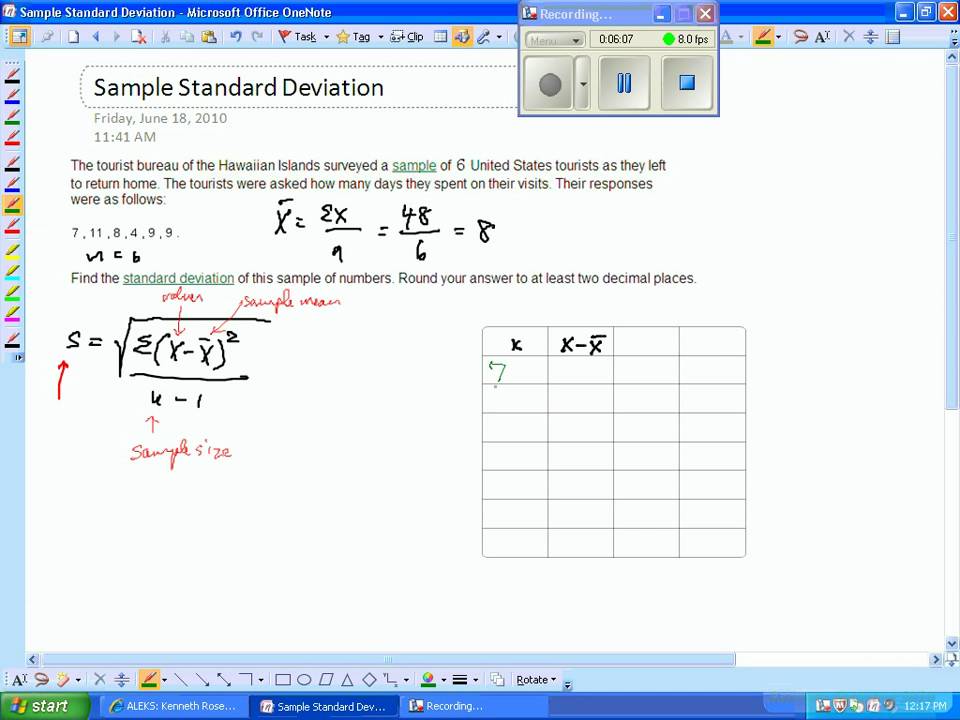 Sample standard deviation_1.wmv - YouTube