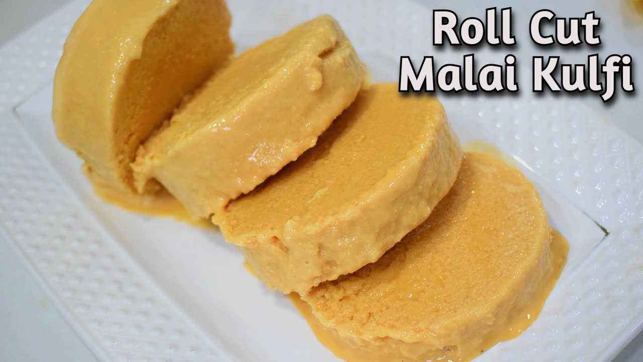 Roll Cut Malai Kulfi | No Mawa Roll Cut Malai Kulfi | Summer Special ...
