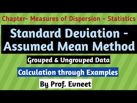 Standard deviation assumed mean method | standard deviation shortcut ...