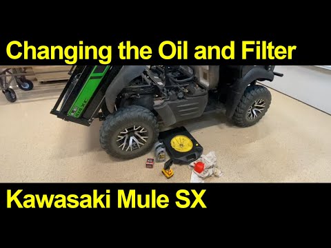 Kawasaki Mule SX How to Change Engine Oil and Filter - YouTube