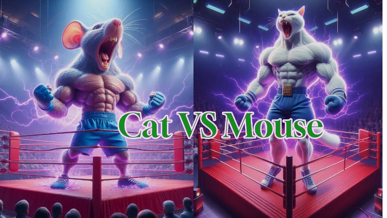 Cat VS Mouse Fight for Dady in the boxing ring. - YouTube
