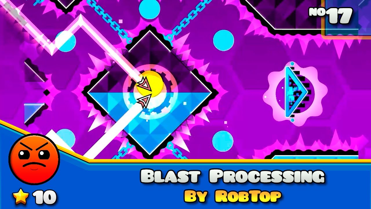 Geometry Dash - "Blast Processing" 100% [All Coins] | GDP: Official Levels (#17) | BMG - YouTube