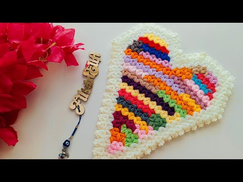 Yeni Patchwork modelimiz ✅️artan ipleri değerlendirme ✅️Kırkyama kalpli lif modeli ve yapılışı 
