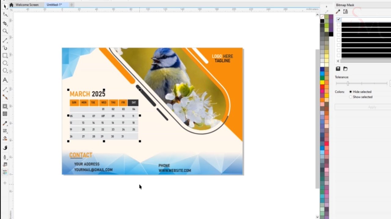 HOW TO CREATE A DESK CALENDER IN CORELDRAW 2024 II CORELDRAW TUTORIALS ...
