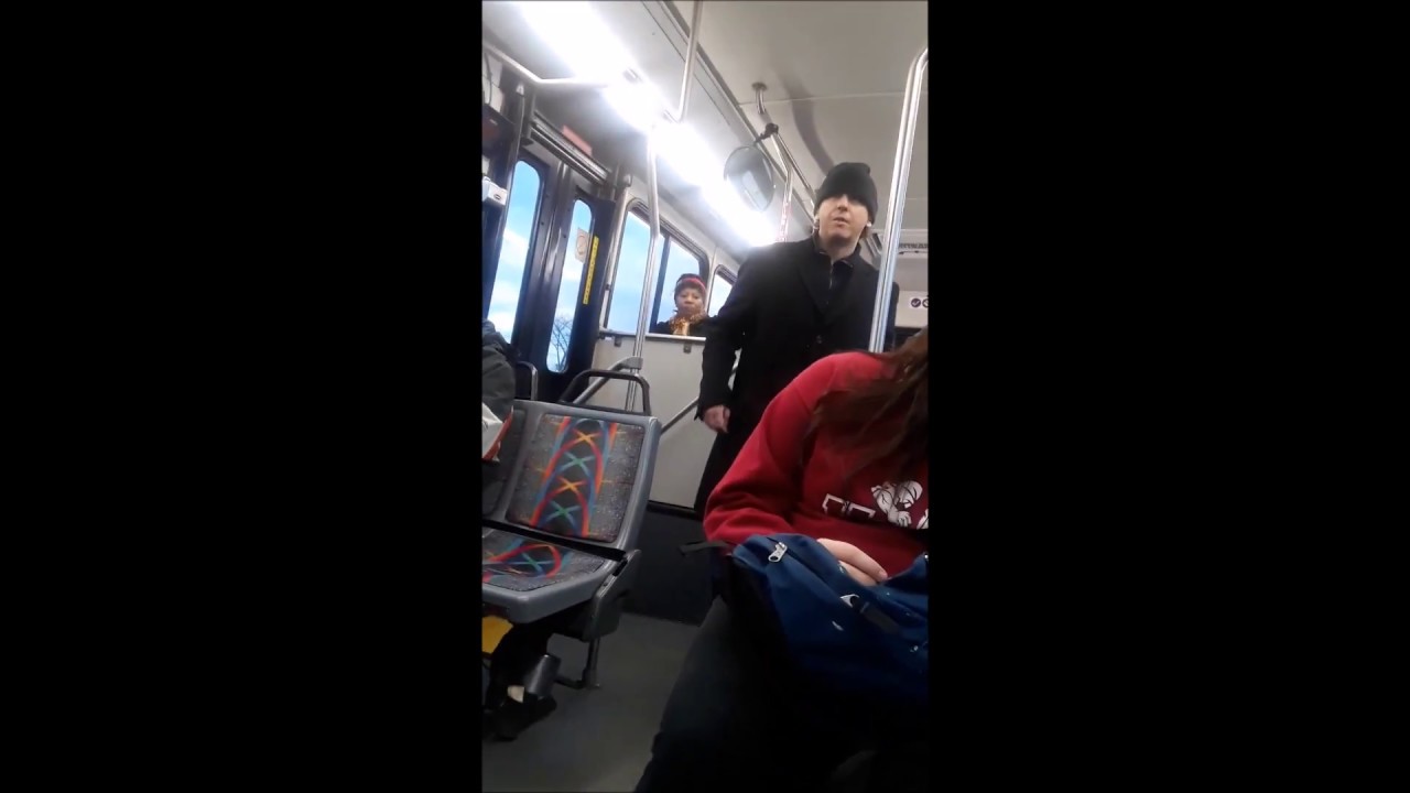 Public freakout on the bus - YouTube