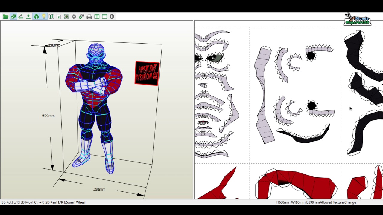 Jiren de papercraft - YouTube