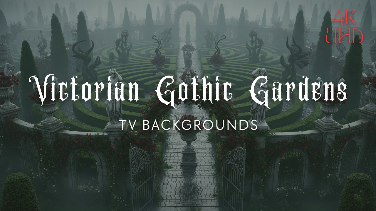 Victorian Gothic Gardens – 5-Hour UHD TV Slideshow Background (10 ...