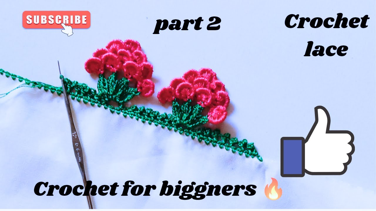 👌Latest &easy flower lace pattern Basic of how to crochet flower lace ...