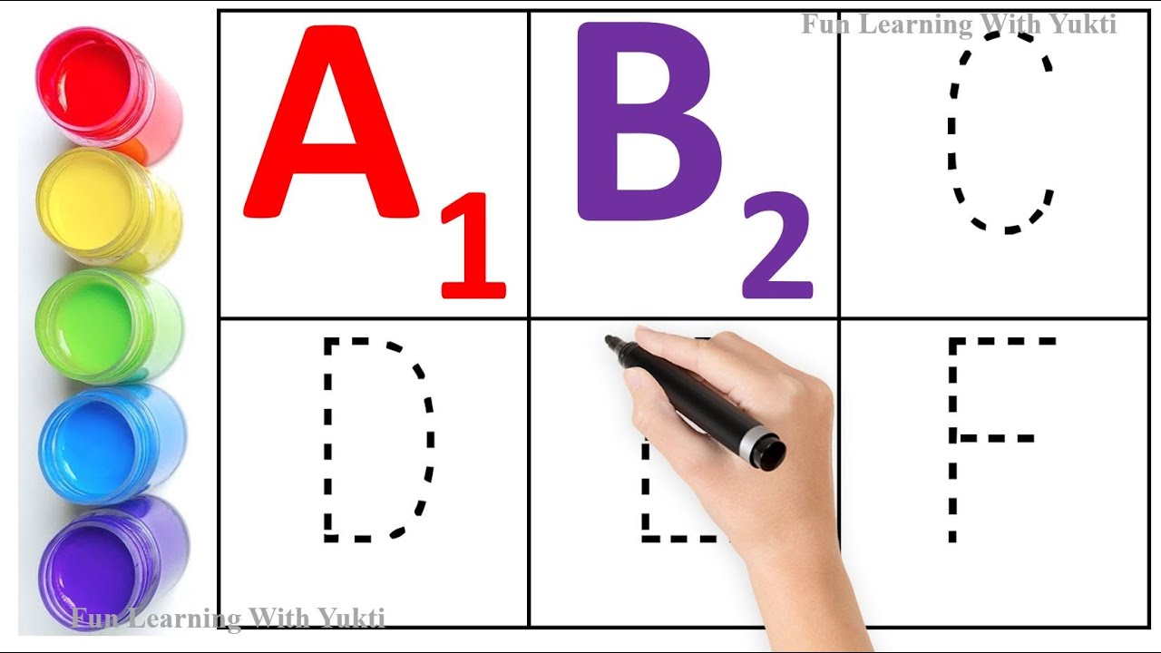 Learn to count, alphabet a to z, One two three ABC 1 to 100 counting ...