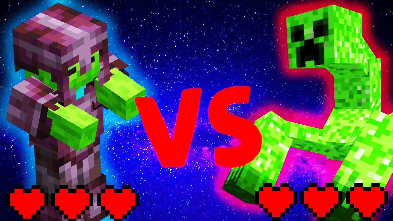 Super zombie in netherite armor vs Mutant Creeper battle in minecraft ...