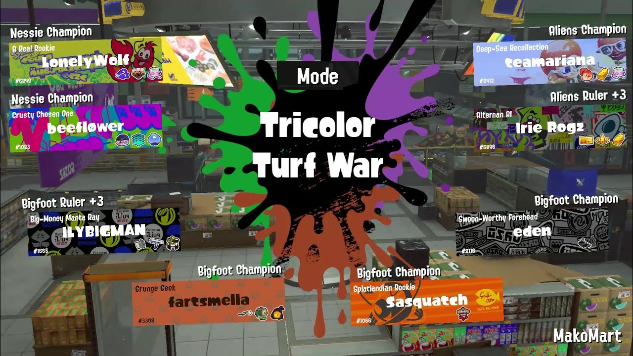 Splatoon 3 Splatfest Team Nessi Tricolor Battle Gameplay 02 On Mako ...