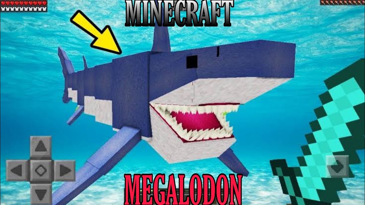 MEGALODON MAIOR TUBARÃO DE TODOS!! MELHORES MODS Minecraft - YouTube