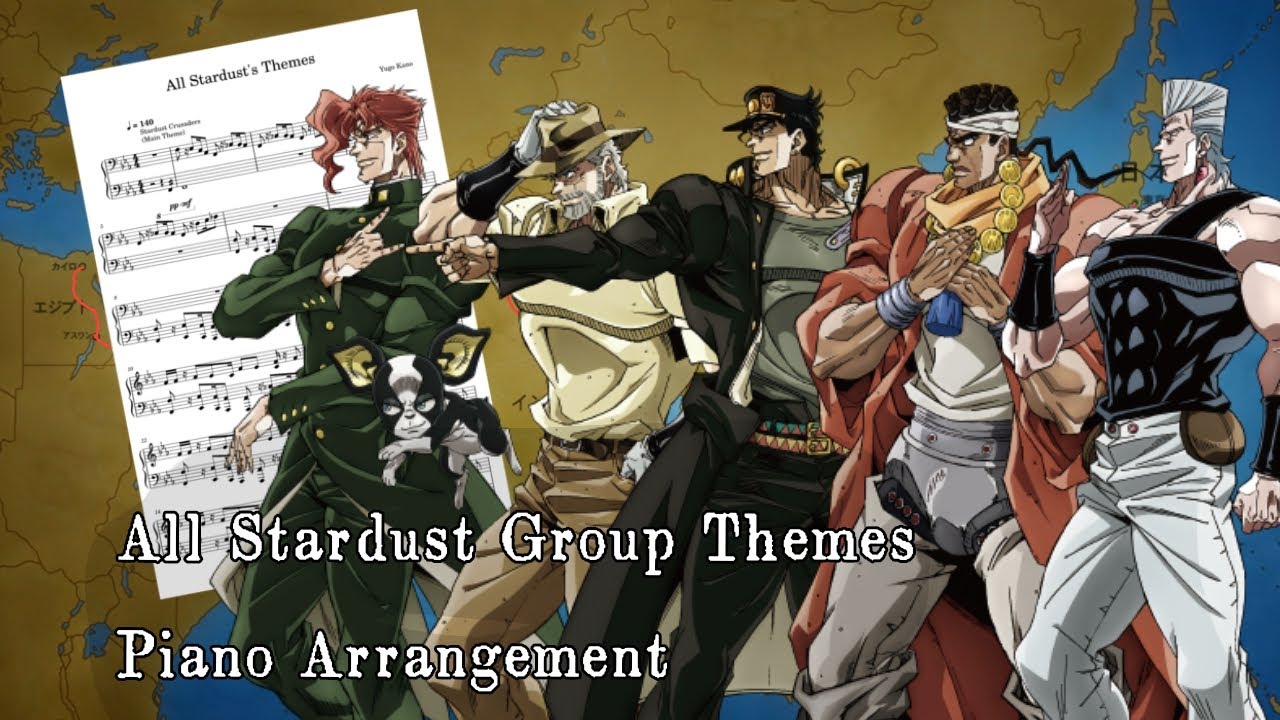JoJo Stardust Crusaders OST: All Stardust Group Themes [Full Piano] - YouTube